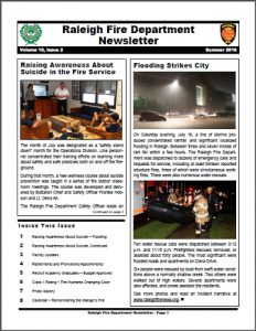 Raleigh Fire Department Newsletter – Summer 2016 – Legeros Fire Blog