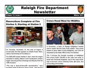 Raleigh Fire Department Newsletter – Winter 2017 – Legeros Fire Blog