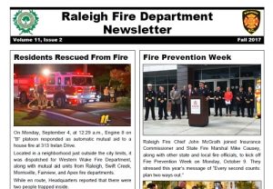 Raleigh Fire Department Newsletter – Fall 2017 – Legeros Fire Blog