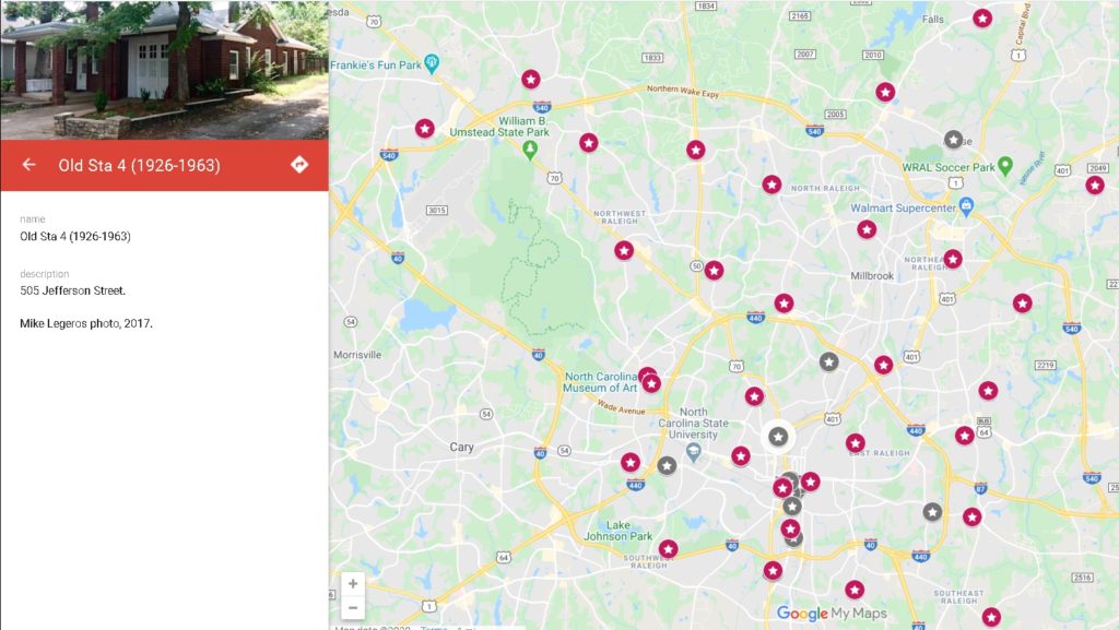 Interactive Map of Raleigh Fire Stations Past and Present – Legeros ...