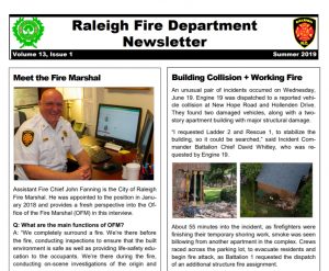 Raleigh Fire Department Newsletter – Summer 2019 – Legeros Fire Blog