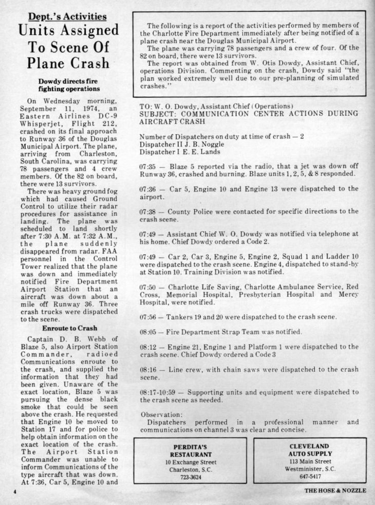 Eastern Air Lines Flight 212 Crash in Charlotte – Legeros Fire Blog