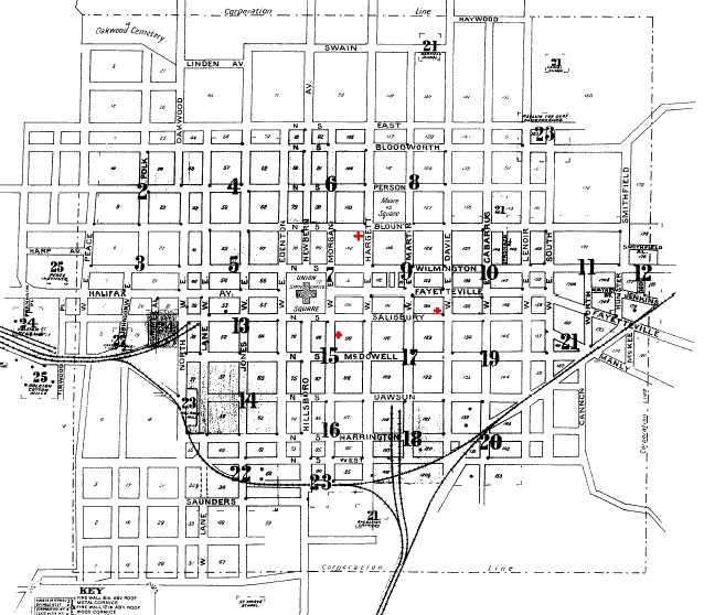 Raleigh Fire Department History - Sanborn Map, 1903